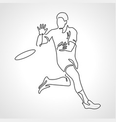 Sportsman throwing frisbee Royalty Free Vector Image