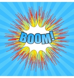 Comic boom wording Royalty Free Vector Image - VectorStock