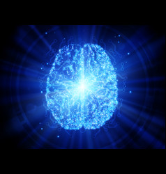 Blue tech circle and technology background Vector Image