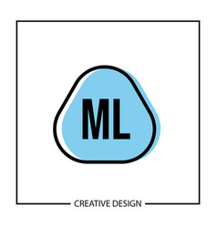 Initial letter ml logo template design Royalty Free Vector