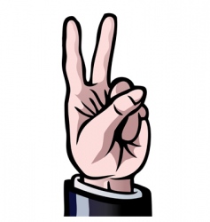 Human cartoon hand showing one finger Royalty Free Vector