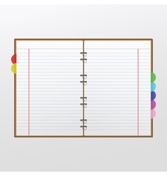 Notebook spirals wired spiral steel ring bindings Vector Image