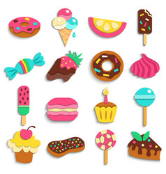 Cookie sweets icon set Royalty Free Vector Image