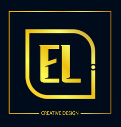 Initial letter el logo template design Royalty Free Vector