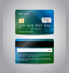 Credit card front and back side Royalty Free Vector Image