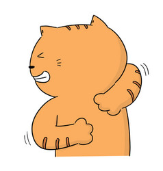 Cat scratching back Royalty Free Vector Image - VectorStock