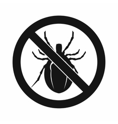 No bug sign icon simple style Royalty Free Vector Image