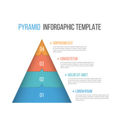 Pyramid chart template Royalty Free Vector Image