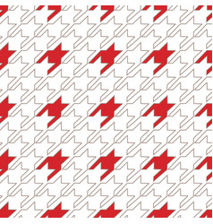 Black red hounds tooth seamless pattern Royalty Free Vector