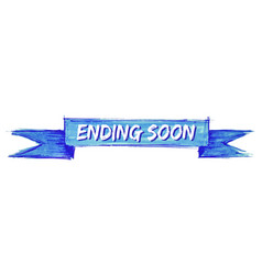 Ending soon ribbon Royalty Free Vector Image - VectorStock