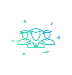 Student group icon design Royalty Free Vector Image