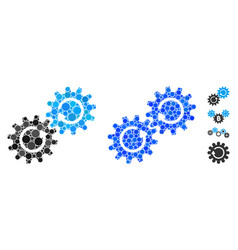 Gear mechanism flat icon Royalty Free Vector Image