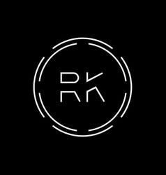Initial rk letter logo with creative modern Vector Image