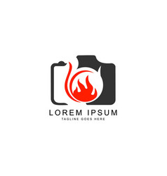 Camera logo template icon Royalty Free Vector Image