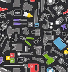 Carpentry tools pattern background Royalty Free Vector Image