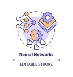 Machine learning algorithms concept icon Vector Image