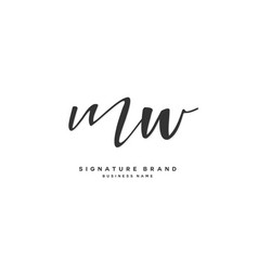 Letter nh signature logo template Royalty Free Vector Image