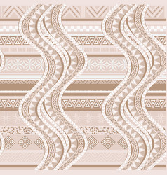 Sea wave background ethnic seamless pattern Vector Image