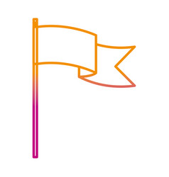 Line cute party flag decoration design Royalty Free Vector