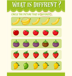 Fruit math number worksheet Royalty Free Vector Image