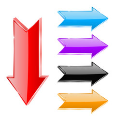 Colored next 3d arrows Royalty Free Vector Image