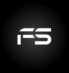 Initial letter fs logo design template creative Vector Image