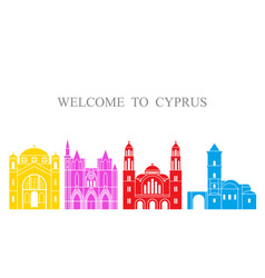 Cyprus symbols and icons Royalty Free Vector Image