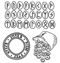 Ancient runes drawing Royalty Free Vector Image