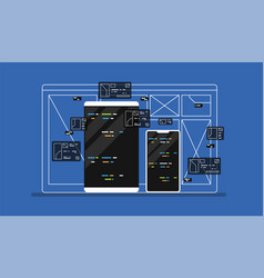 Software development programming coding Royalty Free Vector