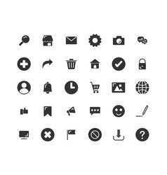 Basic Interface Icons Royalty Free Vector Image