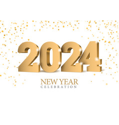 Golden 3d font metallic gold letters luxury Vector Image