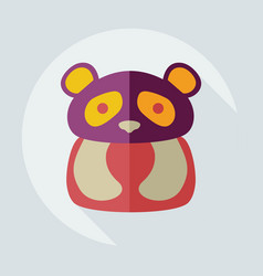 Flat modern design with shadow icons pandas Vector Image