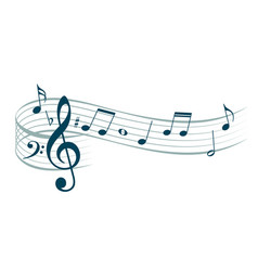 Musical notes with cats and birds Royalty Free Vector Image