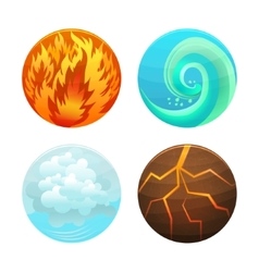 Symbols of four elements Royalty Free Vector Image