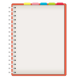 Blank notebook template background Royalty Free Vector Image