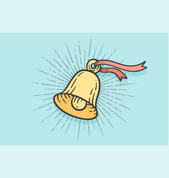 Jingle bells with red bow Royalty Free Vector Image