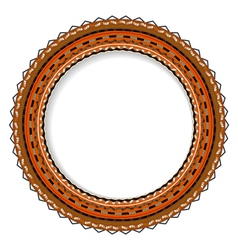 Geometric decorative round rosette Royalty Free Vector Image