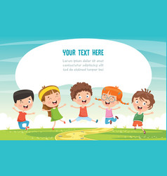 Children playing outside Royalty Free Vector Image
