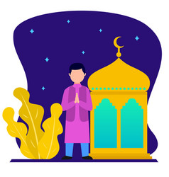 Muslim flat design Royalty Free Vector Image - VectorStock