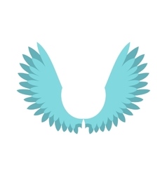 Two wings icon flat style Royalty Free Vector Image