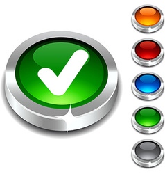 Check 3d button Royalty Free Vector Image - VectorStock