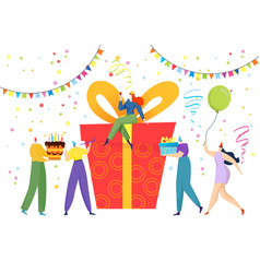 Colorful gift boxes with bows and ribbons Vector Image