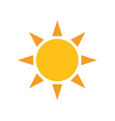 Sunny weather icon with cool sun in sunglasses Vector Image