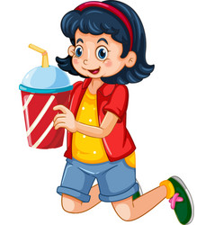 Little boy drinking from a cup Royalty Free Vector Image