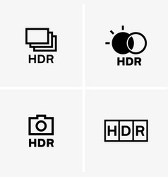 Hdr symbols Royalty Free Vector Image - VectorStock