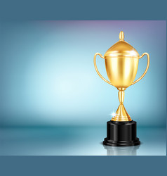 Realistic trophy award composition Royalty Free Vector Image