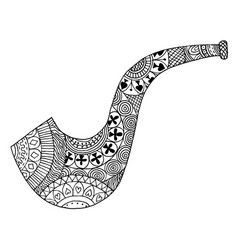 Smoking pipe tobacco label handwritten lettering Vector Image