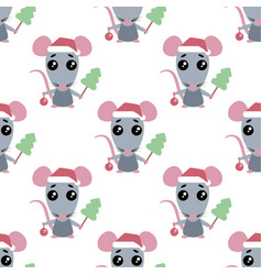 Cute rat cartoon hug character white Royalty Free Vector