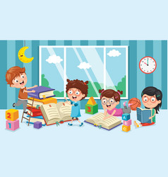 Of preschool children Royalty Free Vector Image