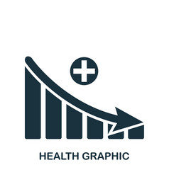 Health decrease graphic icon mobile app printing Vector Image